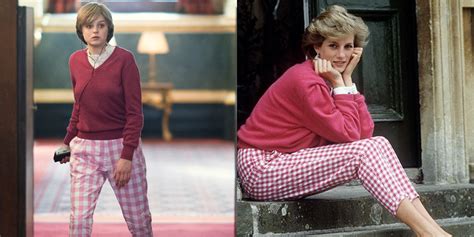 Princess Dianas Outfits And Fashion Recreated On The Crown In Side By