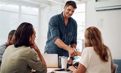Business People Handshake And Meeting At Startup Tech Company With Success Team Work And