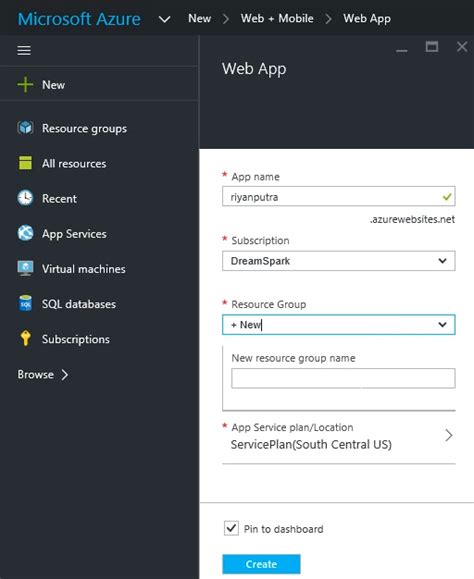 Microsoft Azure Cara Membuat Web App Service Tech4hd Information