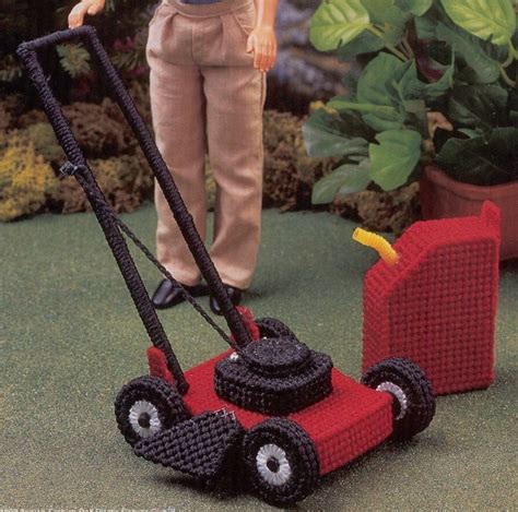 Barbie Lawn Mower And Gas Can Fashion Doll Dollhouse Pattern Etsy