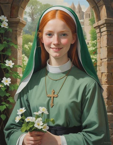 Sister Siobhan A Youthful Irish Catholic Nun Radiates Purity With Her