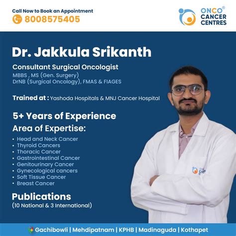 Onco On Linkedin We Extend A Warm Welcome To Dr Jakkula Srikanth