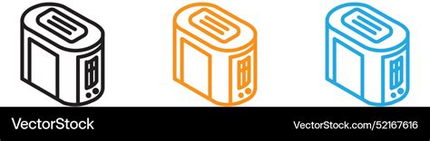 Toaster Icon Logo Set Collection For Web App Ui Vector Image