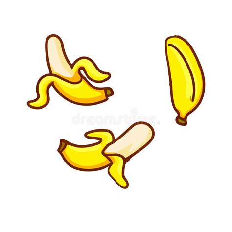 Banana Flat Design Fruit Icon Banana Icon Set Vector Stock Vector