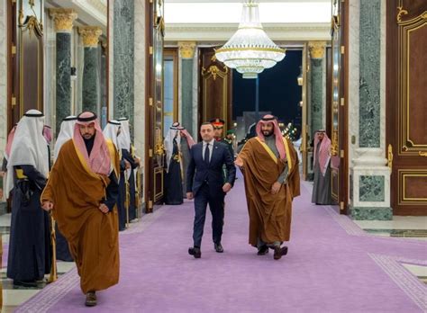 ولي العهد السعودي يستقبل رئيس وزراء جورجيا ويعقدان جلسة مباحثات رسمية