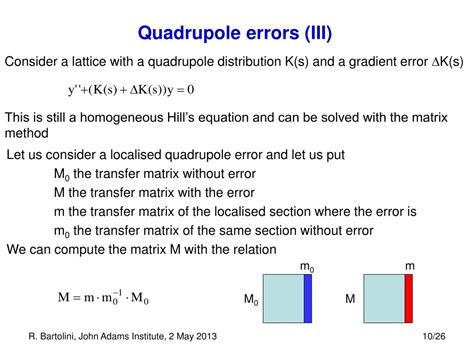 Ppt Lecture 5 Beam Optics And Imperfections Powerpoint Presentation Id4239887