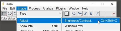 ImageJでコントラストを上げる 任意の閾値を設定する方法