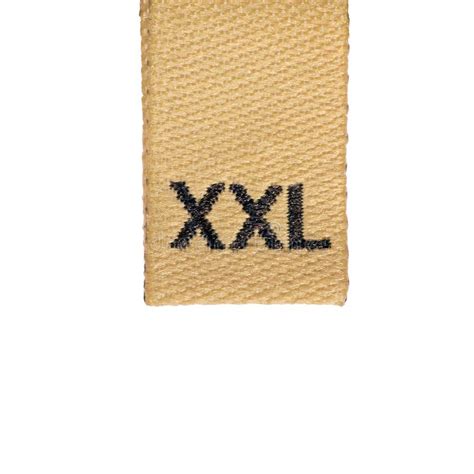 Macro Of Xxl Size Clothing Label White Fabric Tag Stock Image Image
