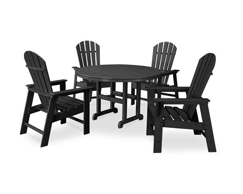Polywood® Polywood South Beach 5 Piece Round Farmhouse Dining Set