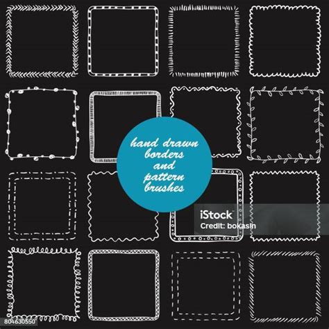 사각 장식 프레임 낙서 거친에 대한 스톡 벡터 아트 및 기타 이미지 거친 검은색 공휴일 Istock