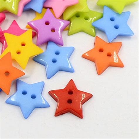 Star Shaped Buttons Etsy
