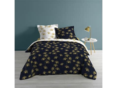 Parure 3 P 260 X 240 Cm Imp Metallise 57 Fils Allover Bloomy Marine