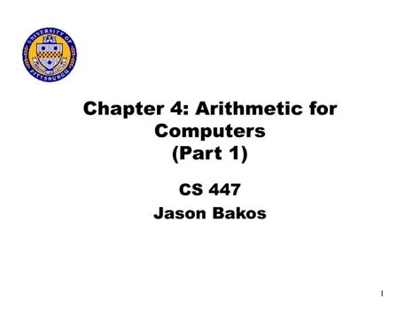 Ppt Chapter 4 Arithmetic For Computers Part 1 Powerpoint Presentation Id174174