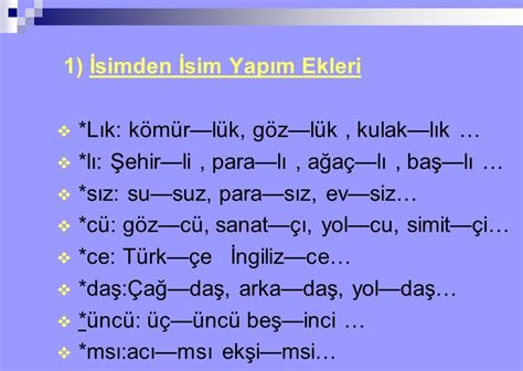 Yapım Ekleri Edebiyat Öğretmeni İnfo