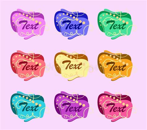 Abstract Gradient Modern Graphic Elements Stock Vector Illustration