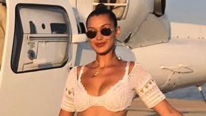 Bella Hadid Wore A Crocheted Naked Outfit To Chill In Cannes Glamour
