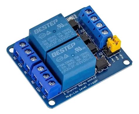 Módulo Rele 2 Canais 3v 10a Com Bornes Kre Para Esp32 Mercadolivre