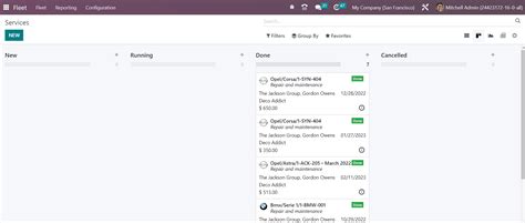 Services In Odoo 16 Fleet App Odoo V16 Enterprise Edition Book