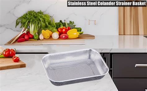 Rectangular Strainer Basket Stainless Steel Colander
