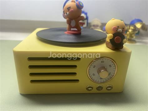 카카오프렌즈 스피커 턴테이블 라이언 스피커 중고나라