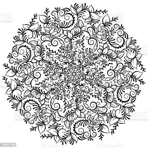 วาดด้วยมือดอกไม้จินตนาการ Ornate ในมงกุฎของใบ ภาพประกอบสต็อก ดาวน์โหลดรูปภาพตอนนี้ กลุ่มชาติ