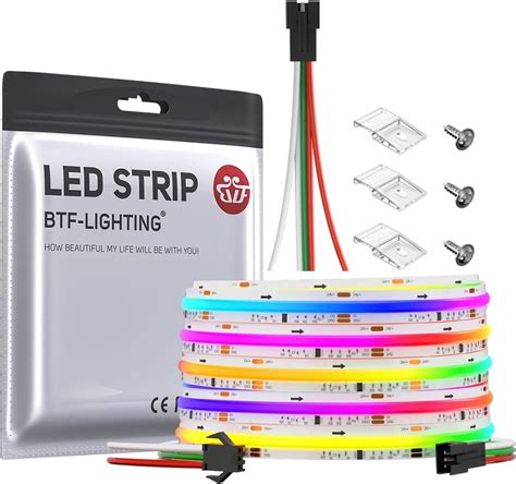 Amazon BTF LIGHTING FCOB RGB WS2811 IC Chip Flexible High Density Uniform Light Chasing