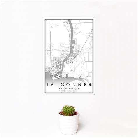 La Conner Washington Map Print In Classic — Jace Maps