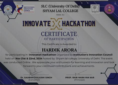 Hardik Arora On Linkedin Innovatex Hackathon Innovation