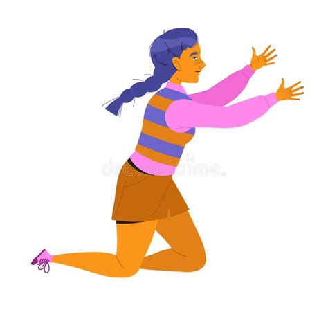 Forward Leaning Woman Stock Illustrations 55 Forward Leaning Woman