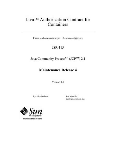 PDF Java Authorization Contract For Containers DOKUMEN TIPS