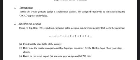 solved 1 introduction in this lab we are going to design a