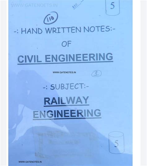 Railway Engineering Handwritten Notes GATE NOTES CIVIL ENGINEERING Meradesh In