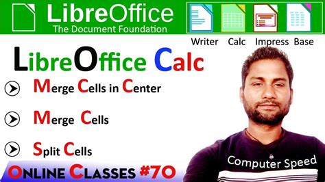 Merge Cell Split Cell In Calc Calc Merge Cellsl Merge Cell In Libre Libreofficecalc In