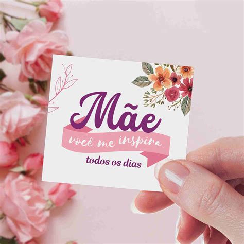25 Unid Mini Cartão Mãe Você Me Inspira Biscut