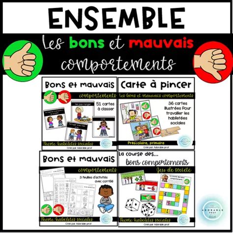 Ensemble Les Bons Et Mauvais Comportements Ressource Pédagogique