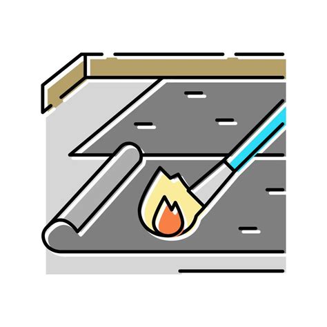 Asphalt Bitumen Roof Mounting Color Icon Vector Illustration 18995841