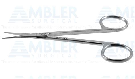 Iris Scissors 4 1 2 Straight Blades Sharp Tips Ring Handle Ambler Surgical