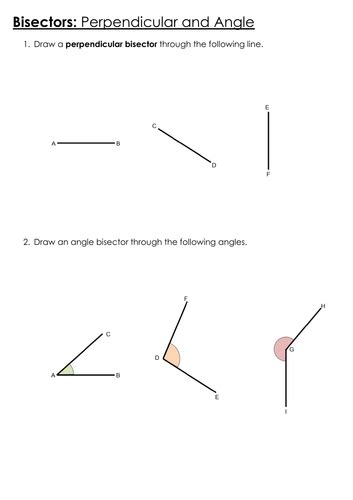 Ks3ks4 Maths Constructing Bisectors Teaching Resources