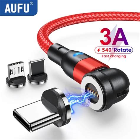 Xinxinz Aufu 540 Magnetic Cable 3a Fast Charging Micro Usb Type C Cable