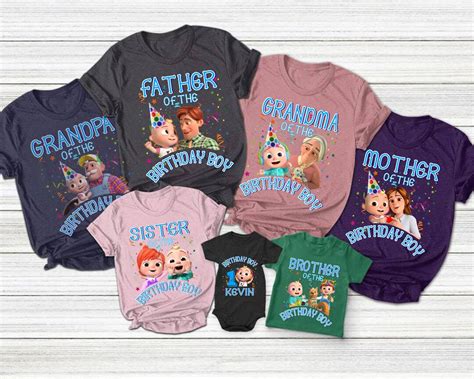 Cocomelon Birthday T-shirt, Cocomelon Family T-shirt, Birthday Boy Girl ...