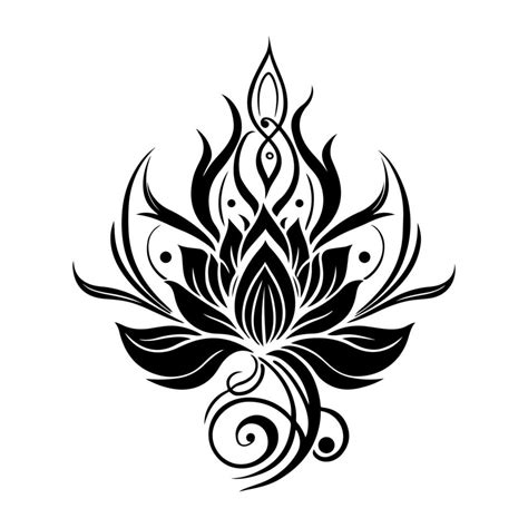 Tribal Lotus Flower Design