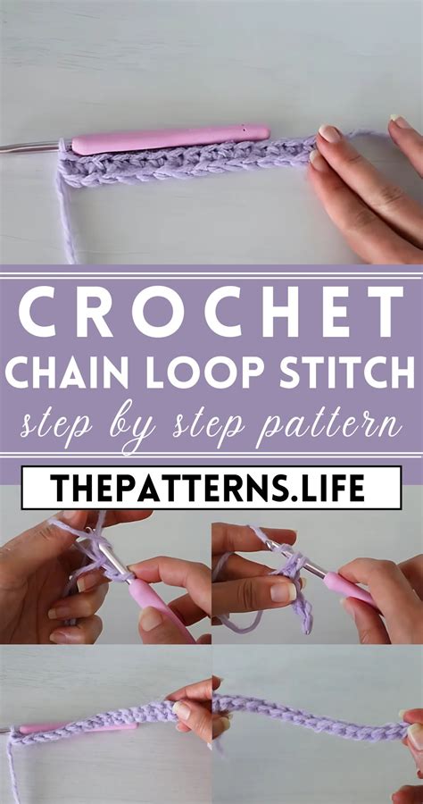 Easy Crochet Chain Loop Stitch For Beginners The Patterns