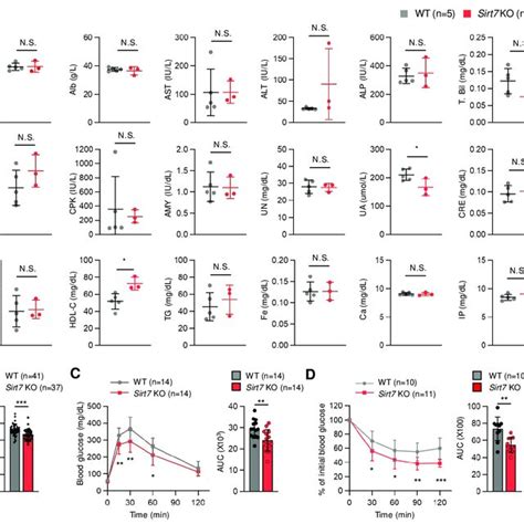 Serum Biochemical Parameters And Glucose Metabolism In Aged Male Sirt7