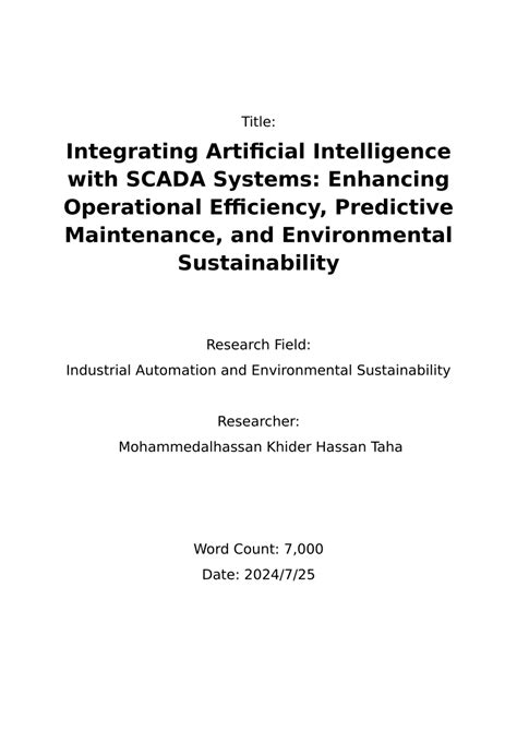 Pdf Title Integrating Artificial Intelligence With Scada Systems