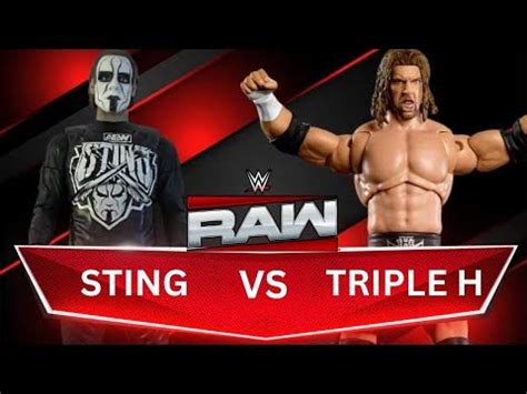 Sting vs Triple H - WWE action figures RAW - YouTube