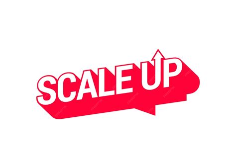 Premium Vector Scale Up Typography With Arrow Icon Simply Modern Unique Vector Illustration