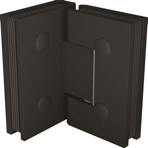 Square Edge 90° Glass To Glass Hinge Matt Black Finish Fences