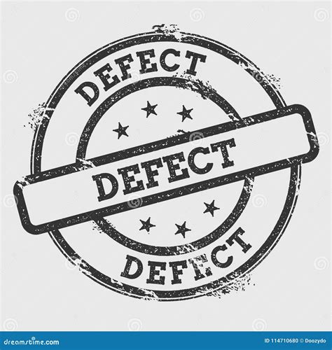 Defect Rubber Stamp Isolated On White Background Stock Vector