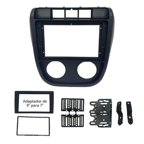 Moldura 9 Com Adaptador Para 68 E 7 Vw Fox E Crossfox G1 20032009