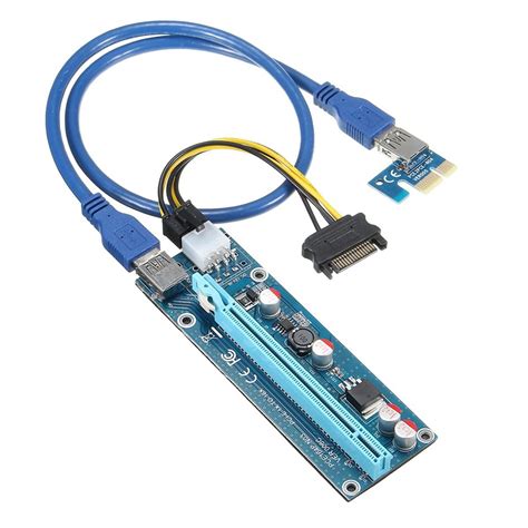 Конвертор Estillo Riser Card 6 Pin Pci Е X 1 към Pci Е X16 Usb 30